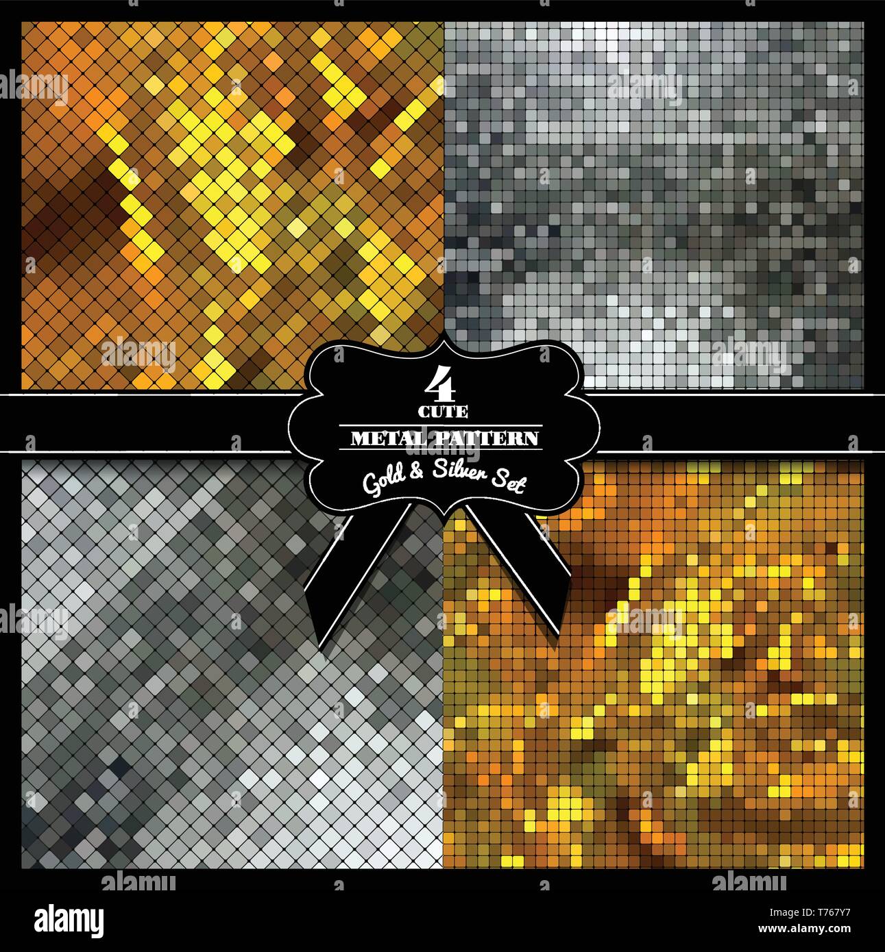 Metallic texture. Vector set Stock Vector Image & Art - Alamy