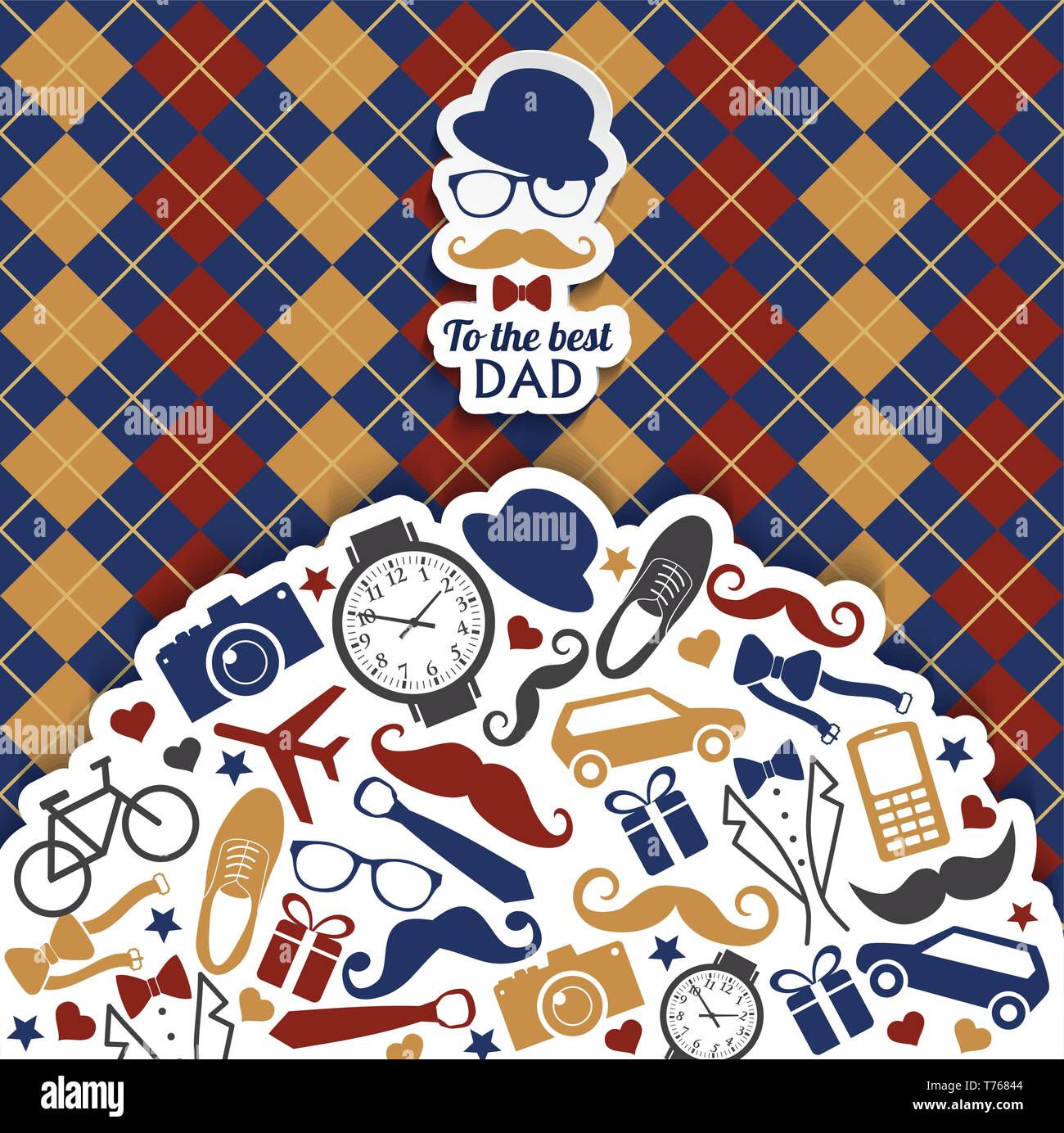 Happy fathers day vector illustration Stock Vector Image & Art - Alamy