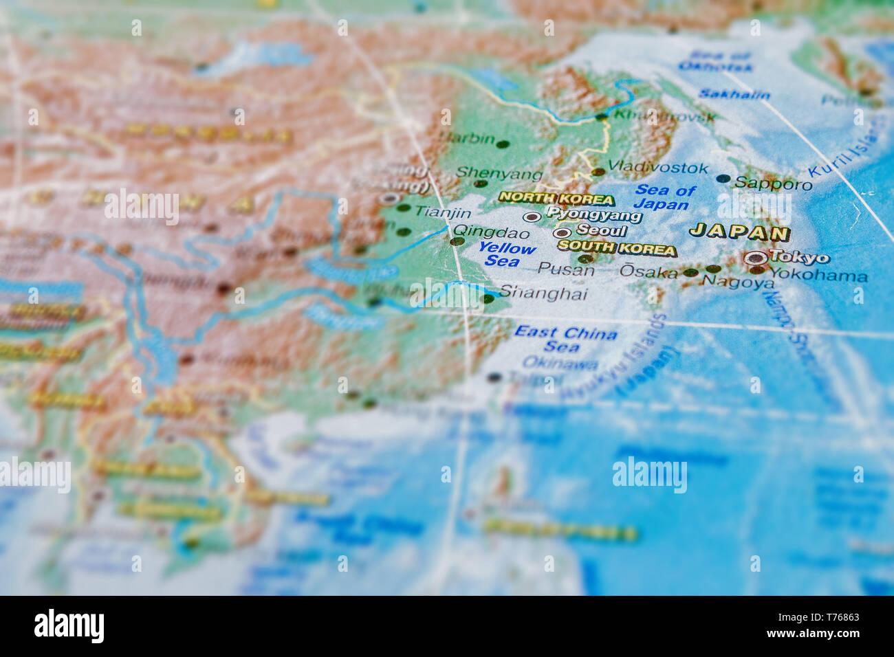 Korea japan map hi-res stock photography and images - Alamy
