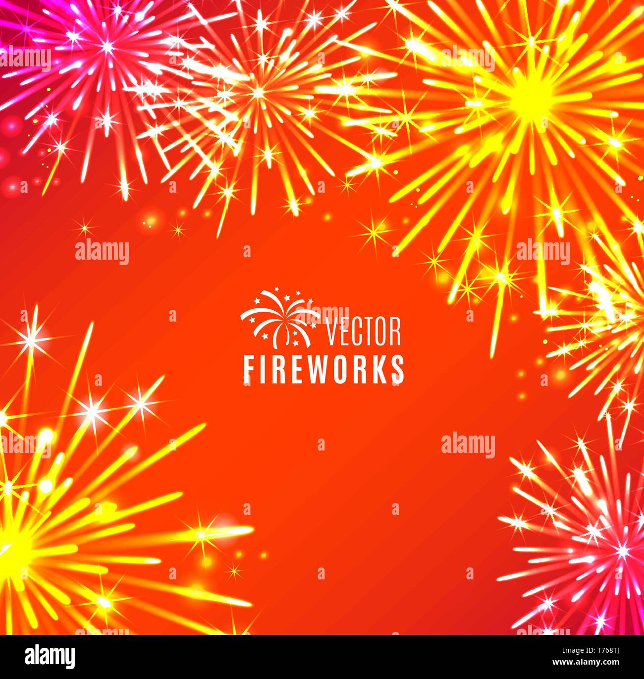 Vector Illustration of Fireworks Stock Vector Image & Art - Alamy