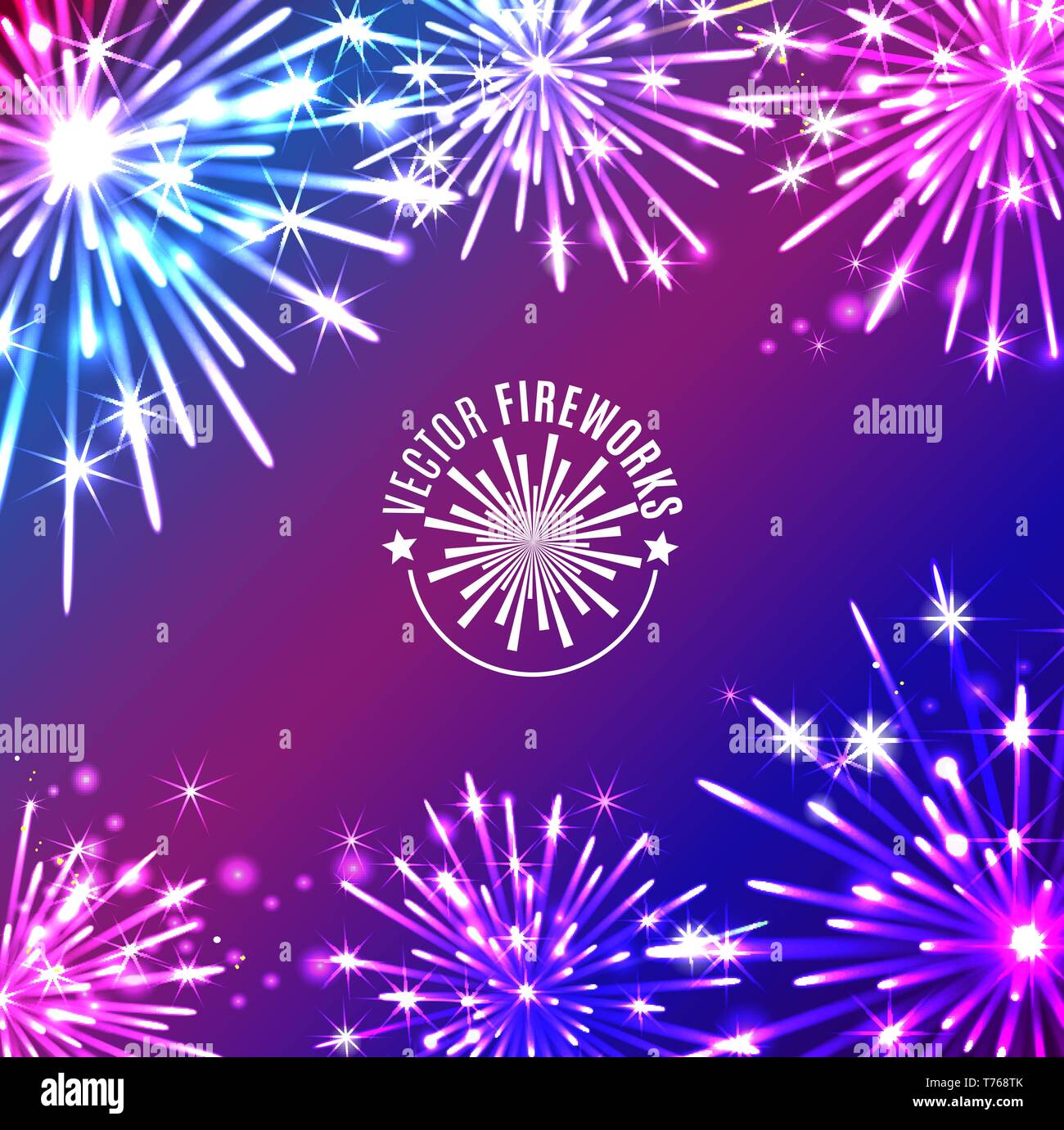Vector Illustration of Fireworks Stock Vector Image & Art - Alamy