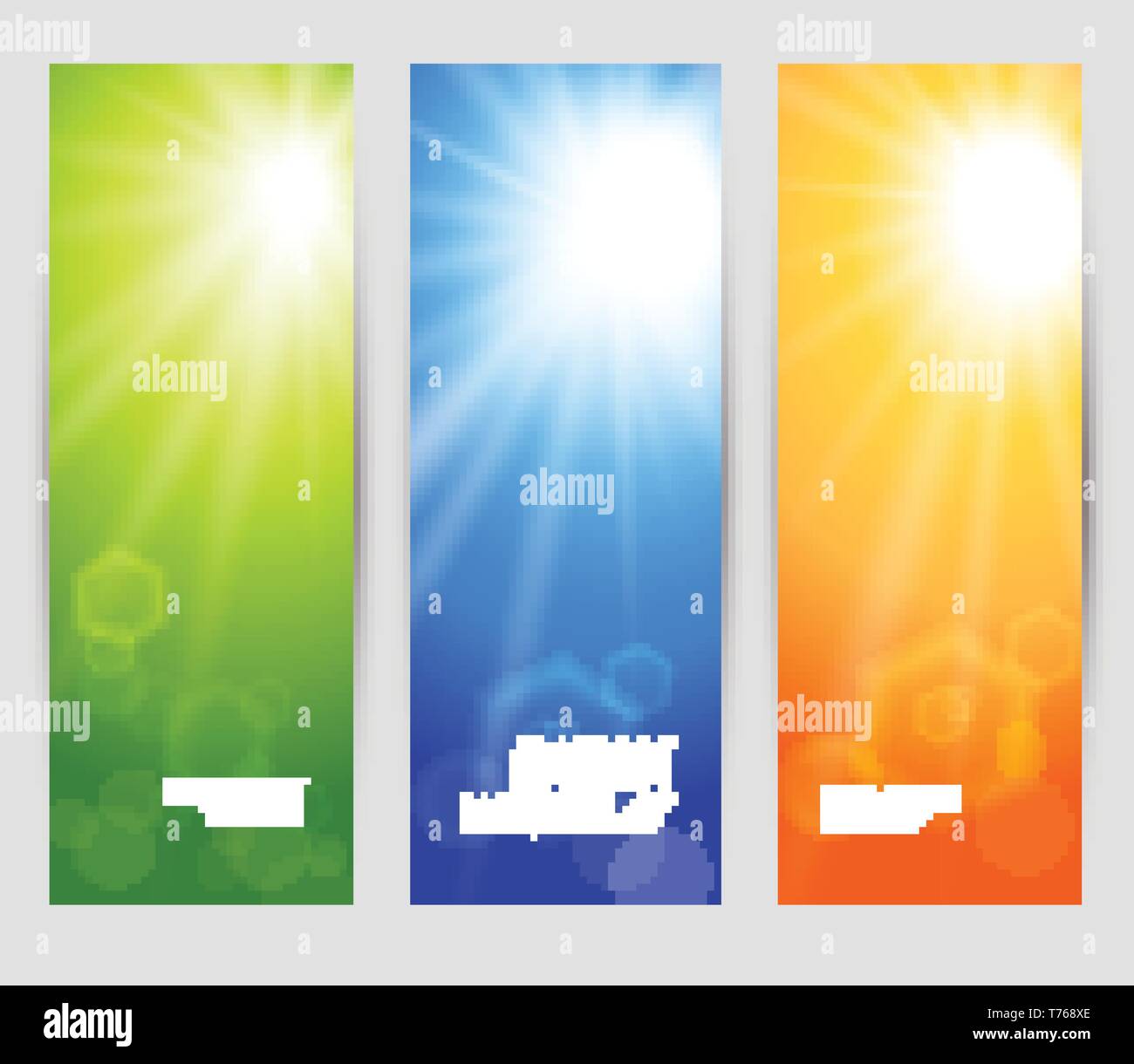 Vector colors set banners of shine Stock Vector Image & Art - Alamy