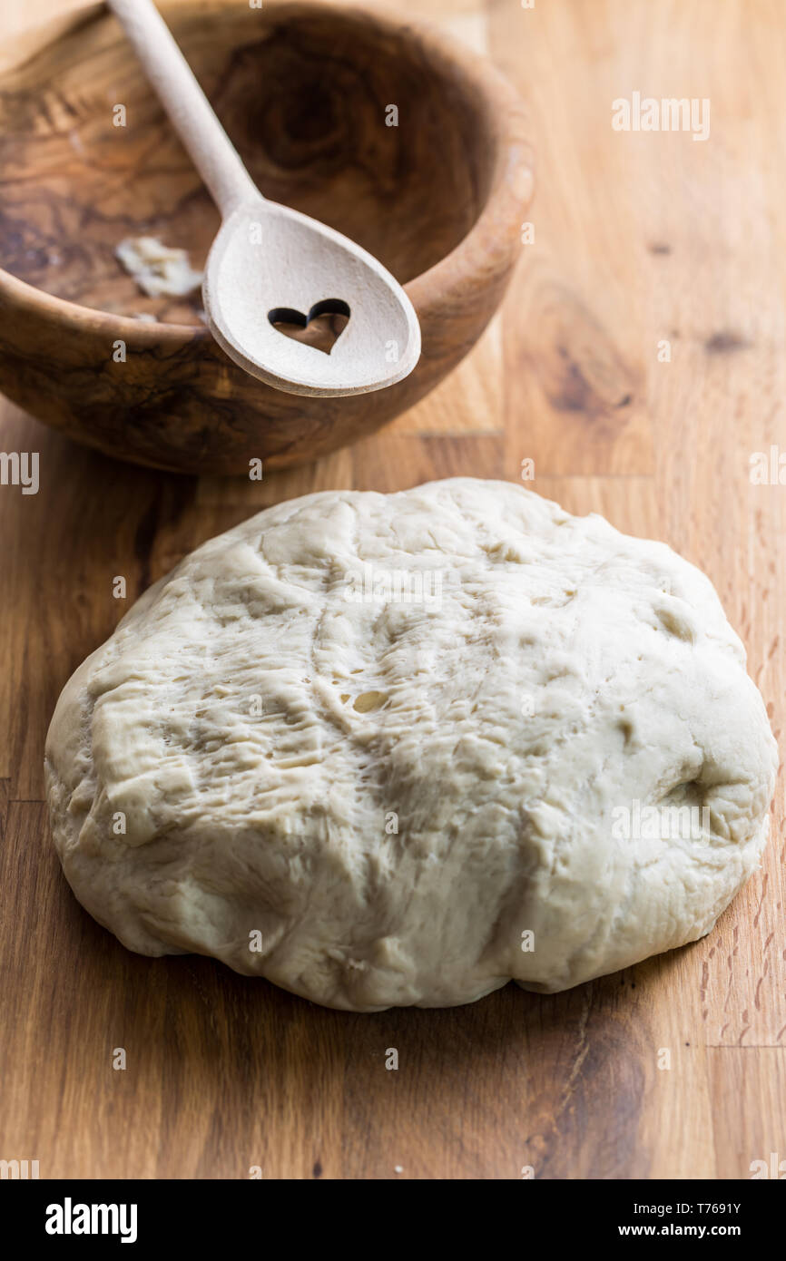 Wooden round dough ball hi-res stock photography and images - Alamy