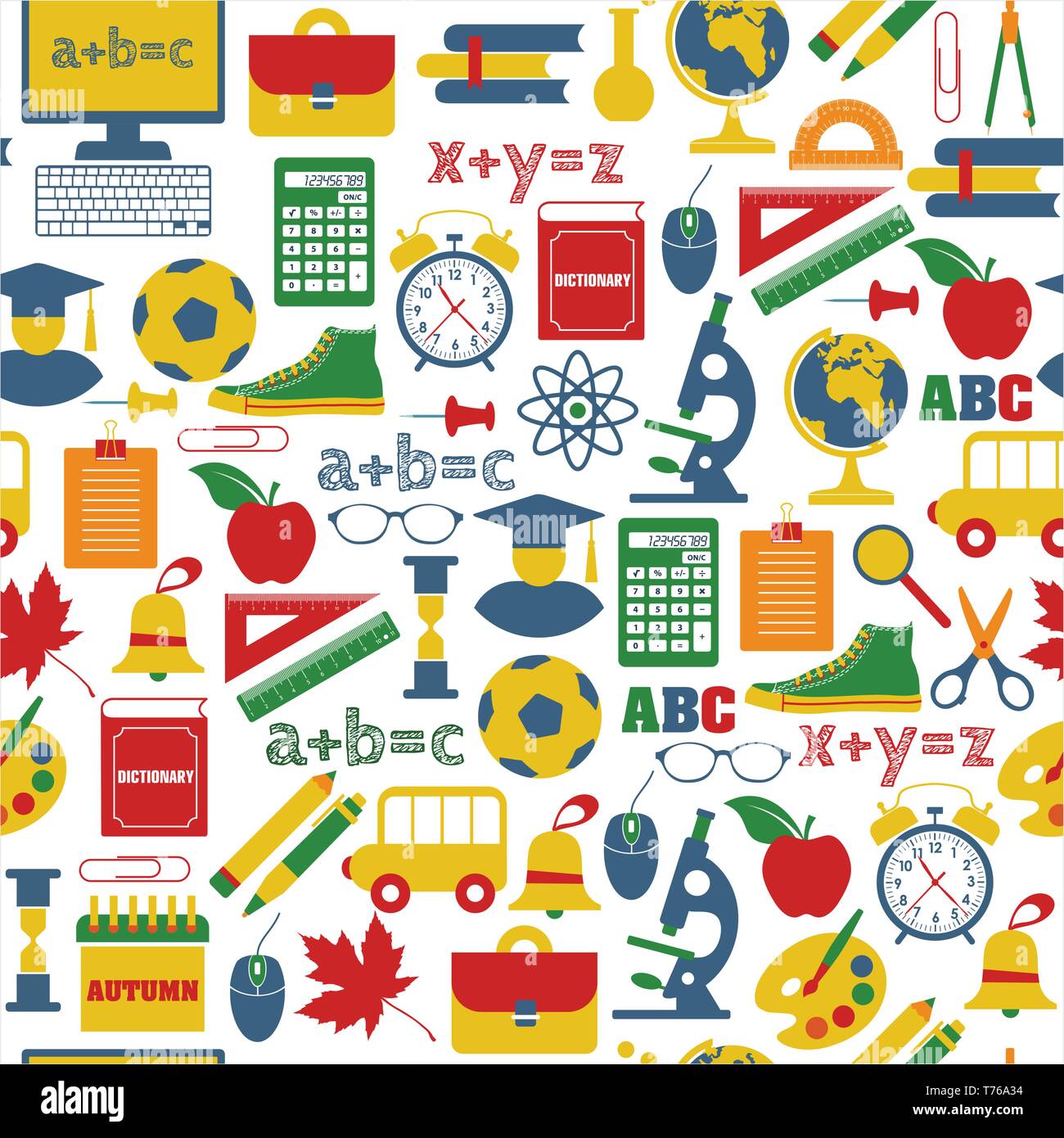 School seamless pattern Stock Vector Image & Art - Alamy
