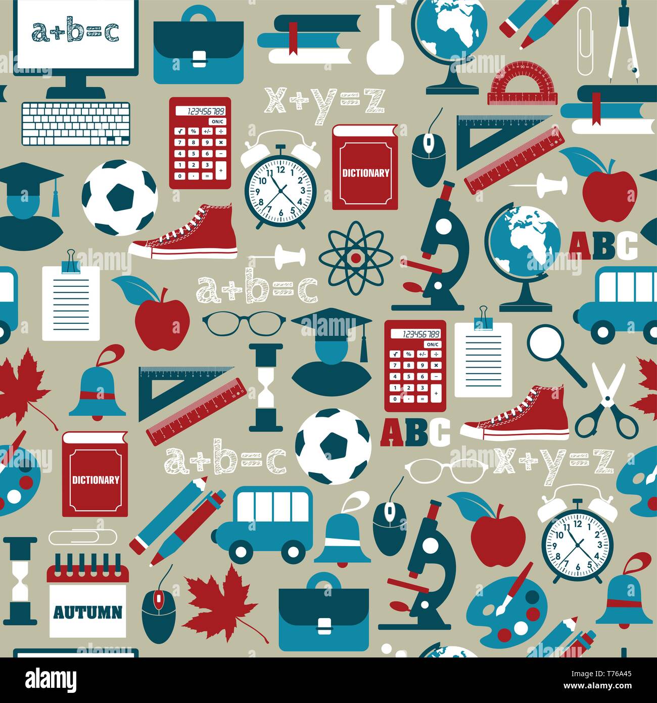 School seamless pattern Stock Vector Image & Art - Alamy