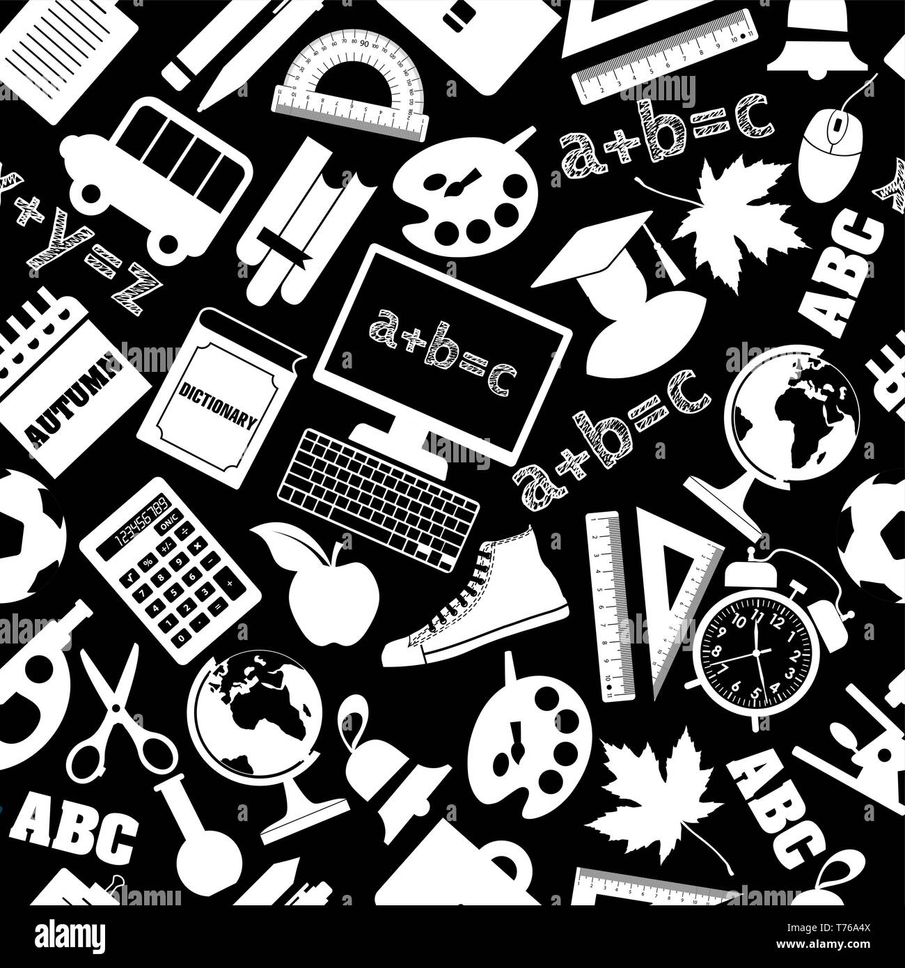 School texture seamless pattern Stock Vector Image & Art - Alamy