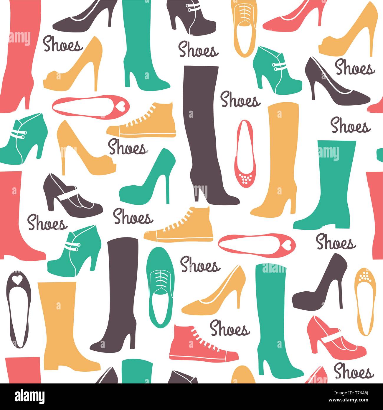Shoes seamless pattern Stock Vector Image & Art - Alamy