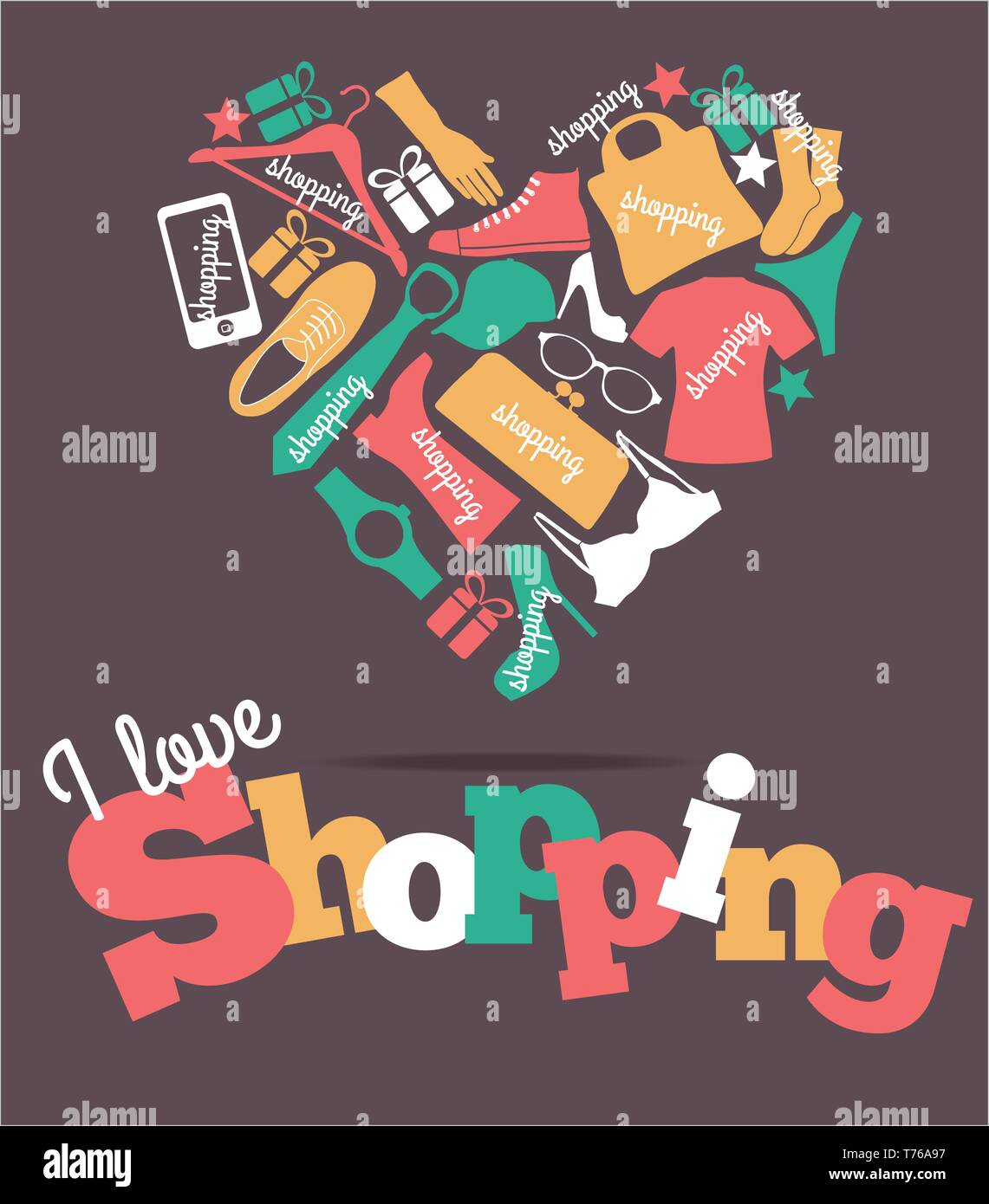 Shopping bags woman walk Stock Vector Images - Alamy