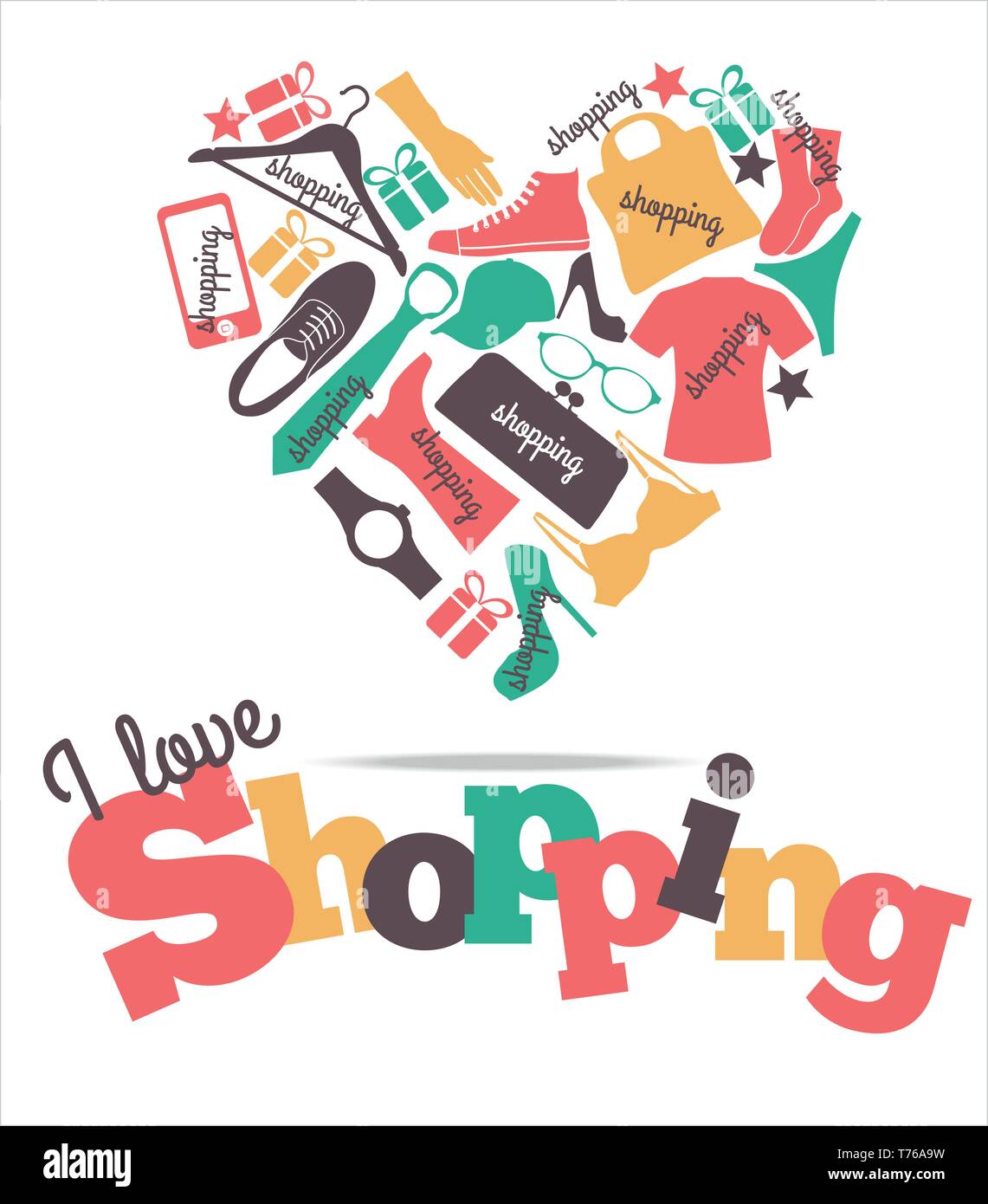 Shopping bags woman walk Stock Vector Images - Alamy