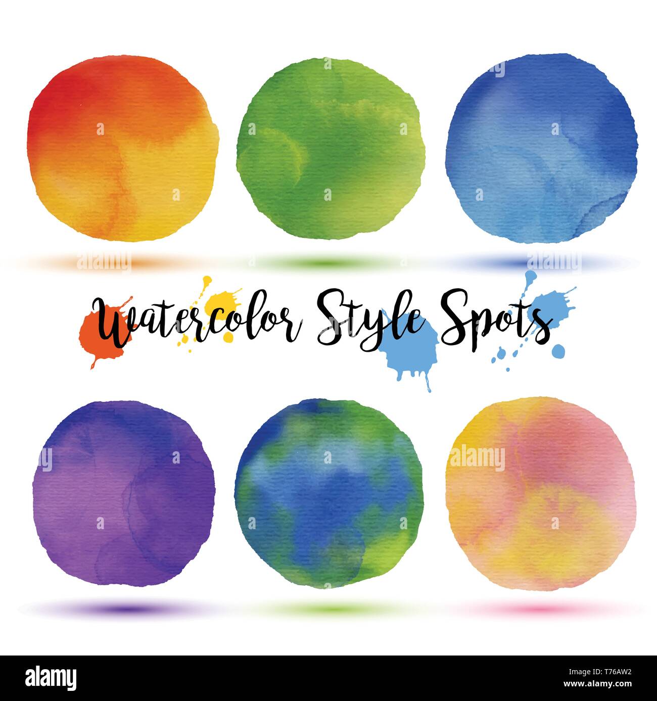 Watercolor realistic set orange Stock Vector Images - Alamy