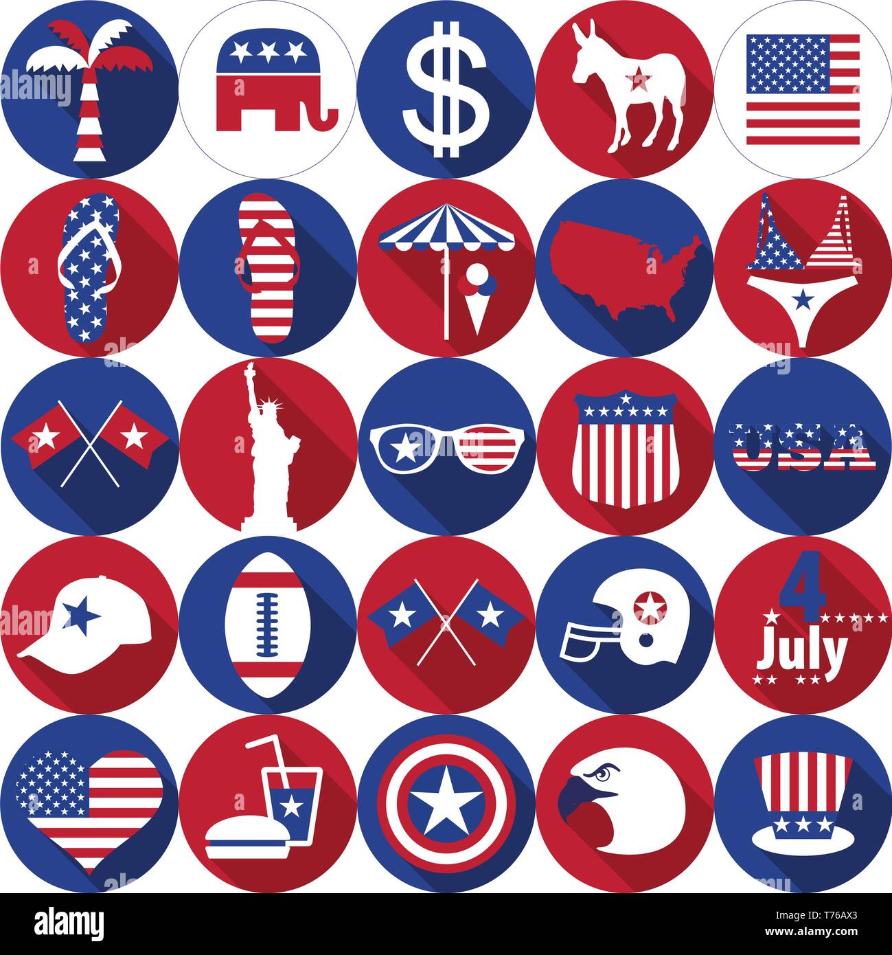 Set of various icon USA graphics design Stock Vector Image & Art - Alamy