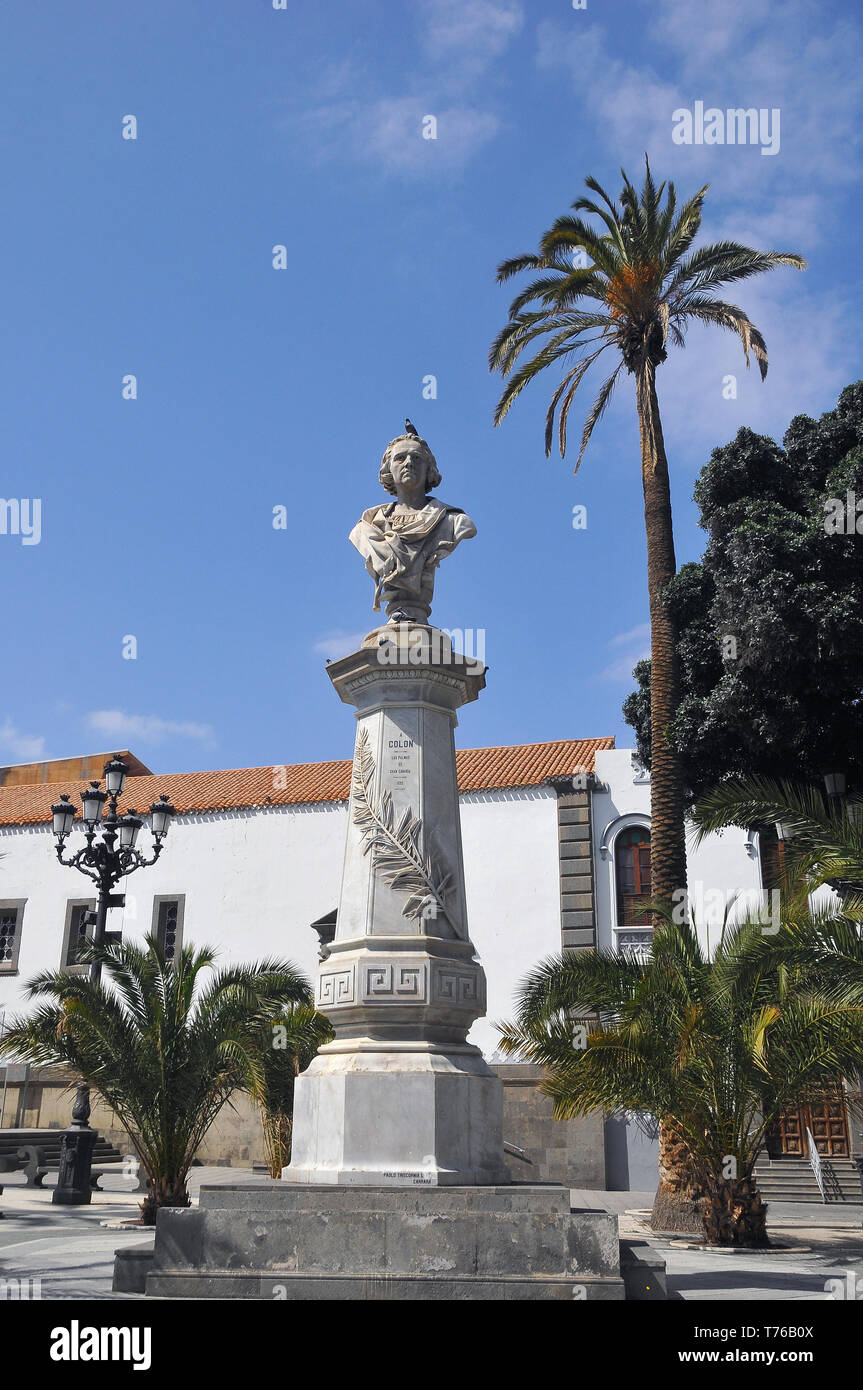 Statue Christopher Columbus, Las Palmas de Gran Canaria, Spain ...
