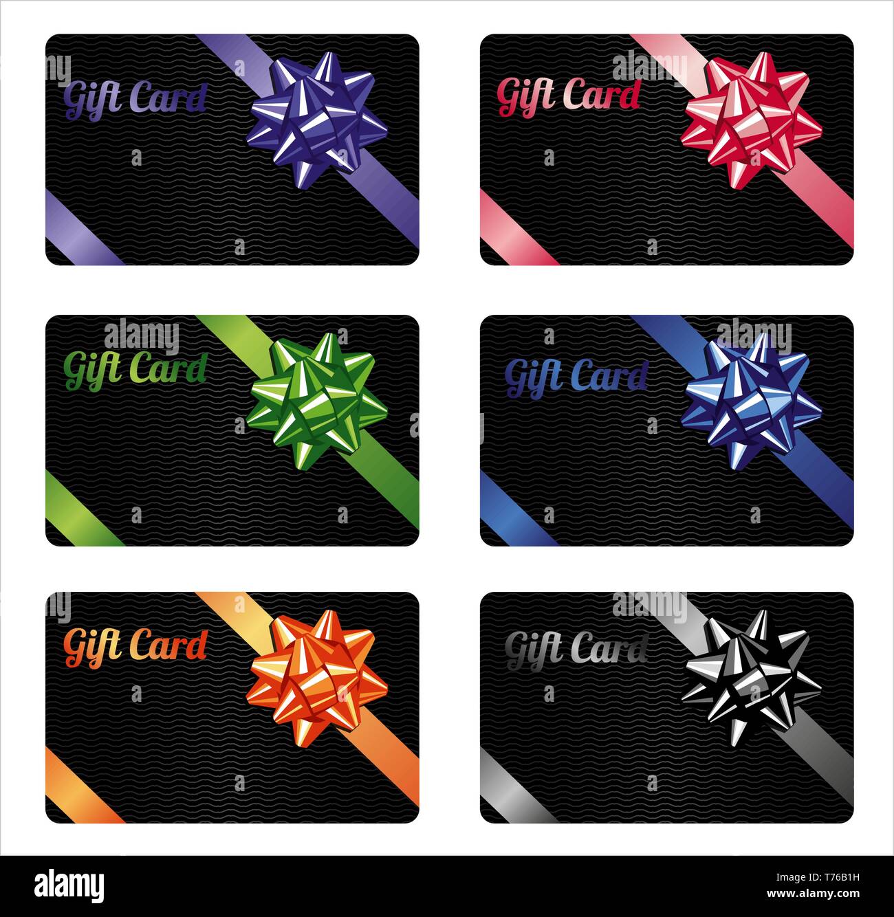 Gift card set.Different nominations Stock Vector Image & Art - Alamy