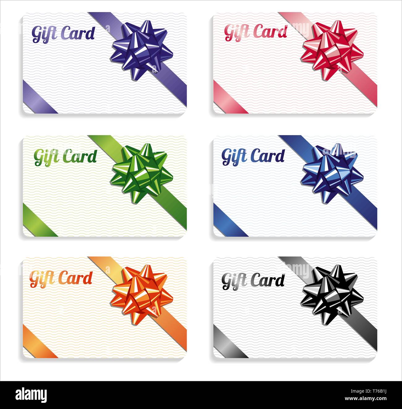 Gift card set.Different nominations Stock Vector Image & Art - Alamy