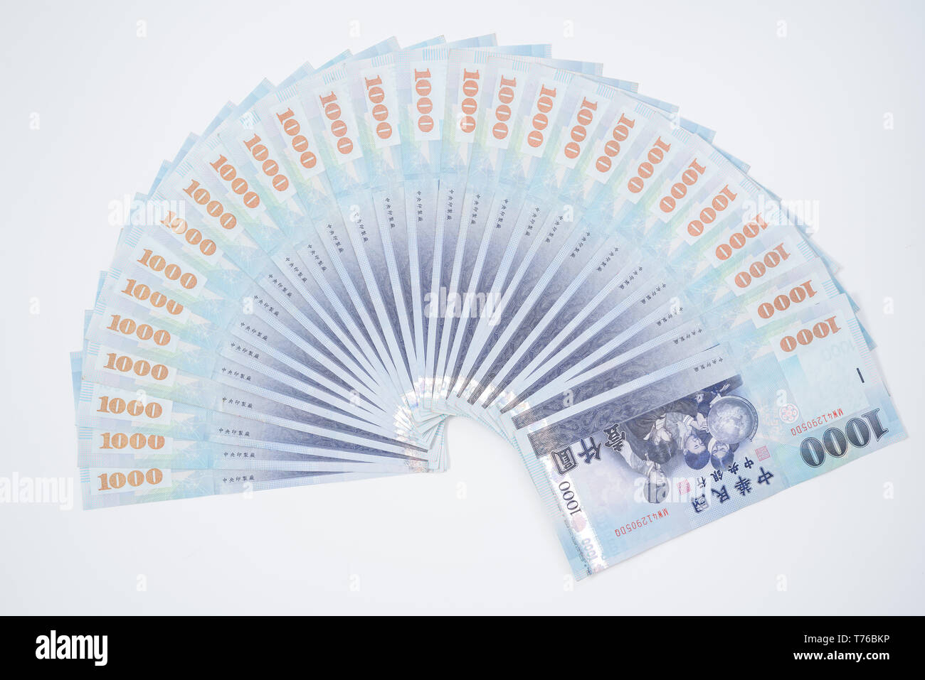 1000 New Taiwan Dollars isolated on white background Stock Photo - Alamy
