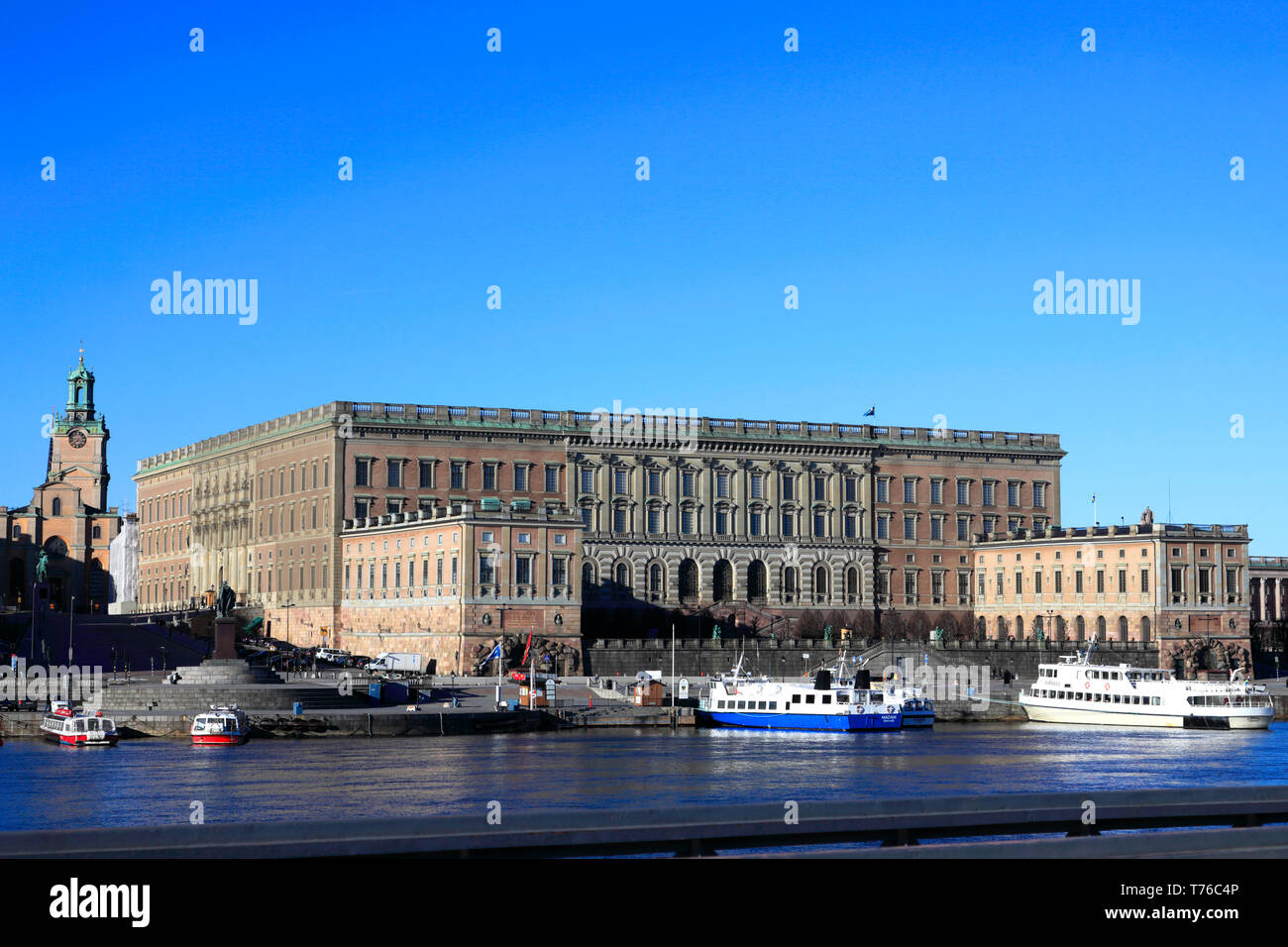 Facade of the Royal Palace, Stockholm City, Sweden, Europe Stock Photo ...