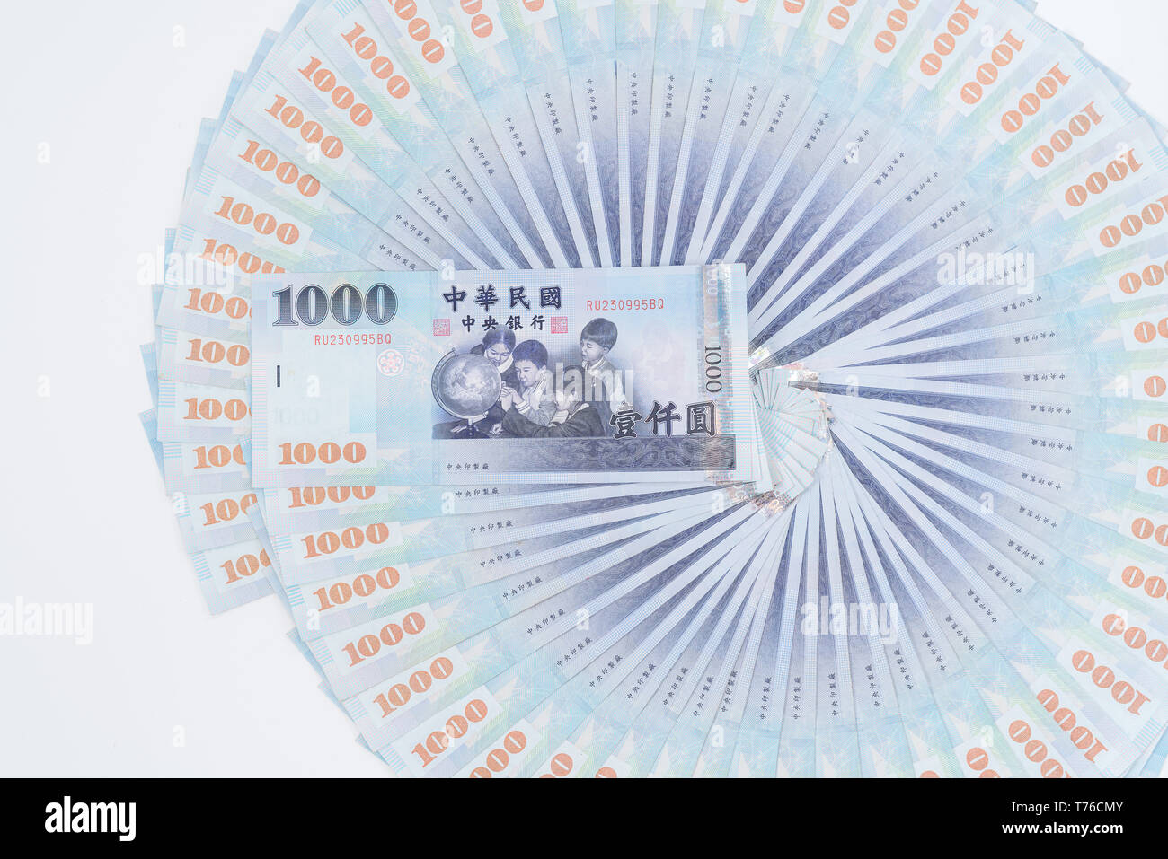 1000 New Taiwan Dollars isolated on white background Stock Photo - Alamy