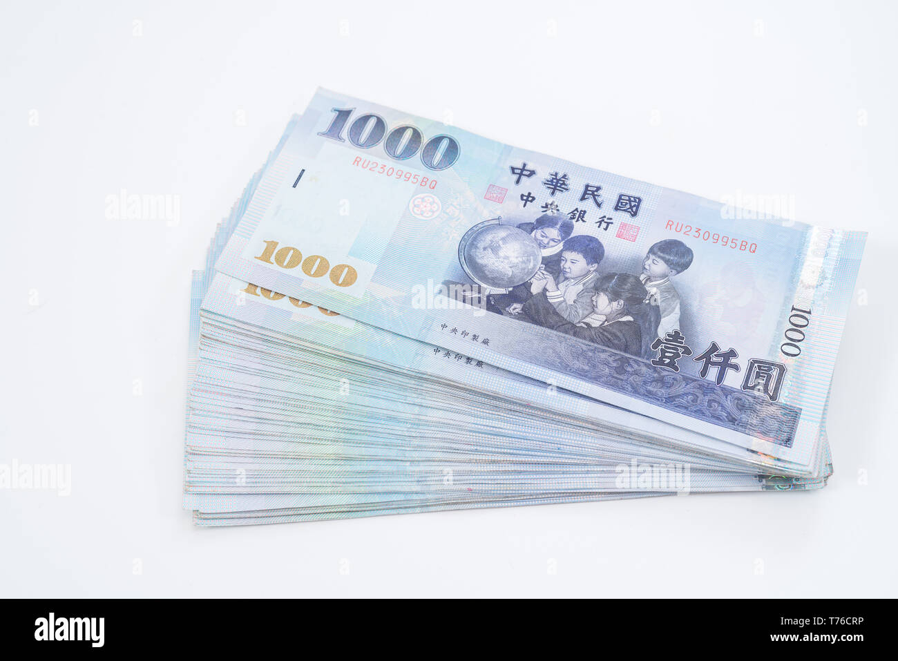 1000 New Taiwan Dollars isolated on white background Stock Photo - Alamy