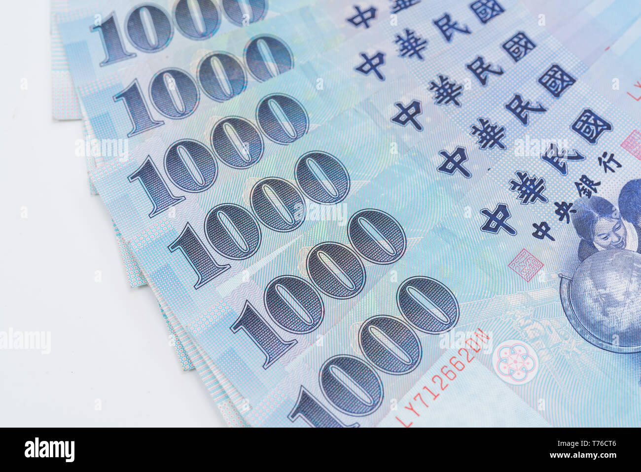 1000 New Taiwan Dollars isolated on white background Stock Photo - Alamy