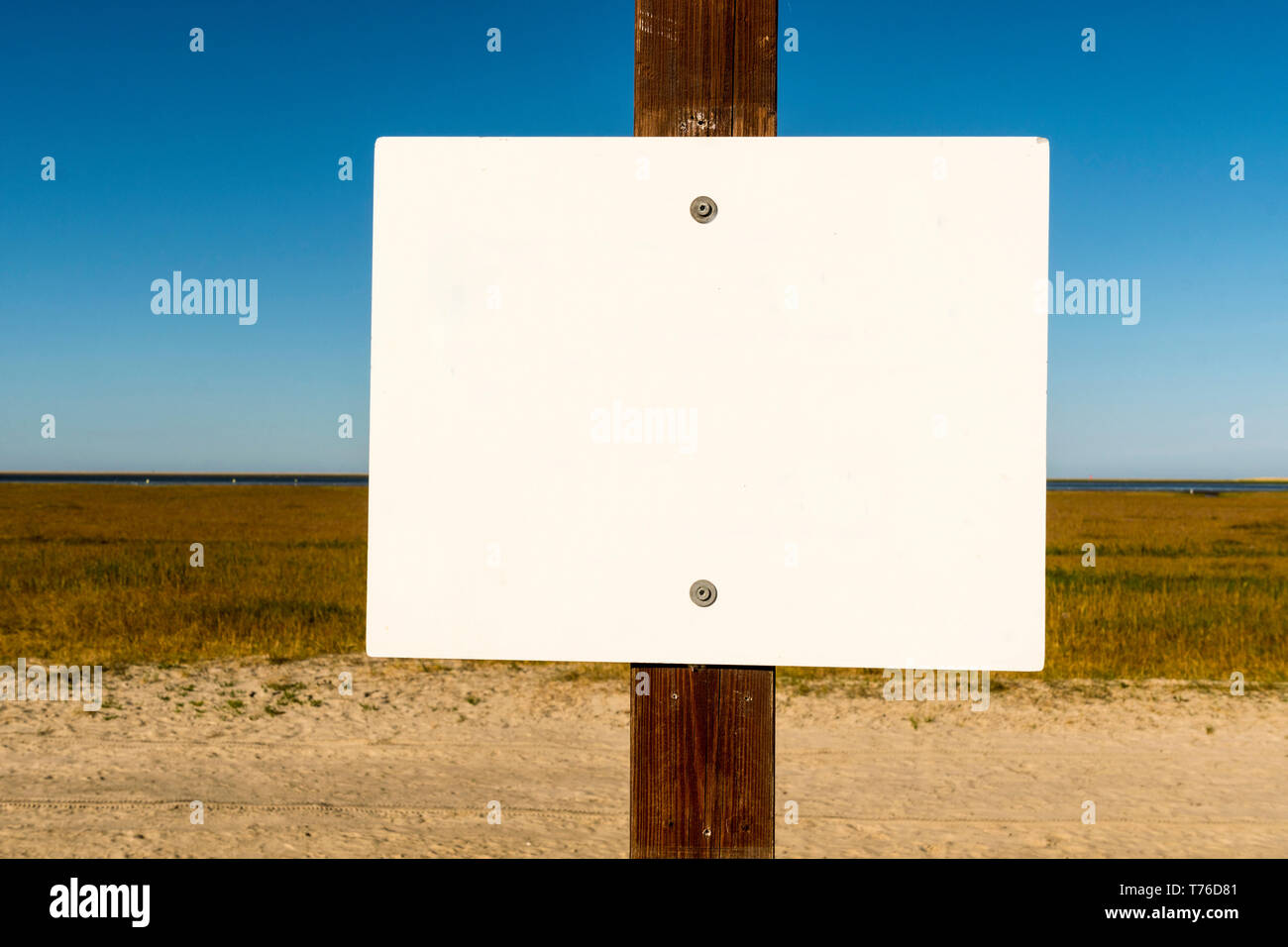 Sign on the beach with free text space hi-res stock photography and ...