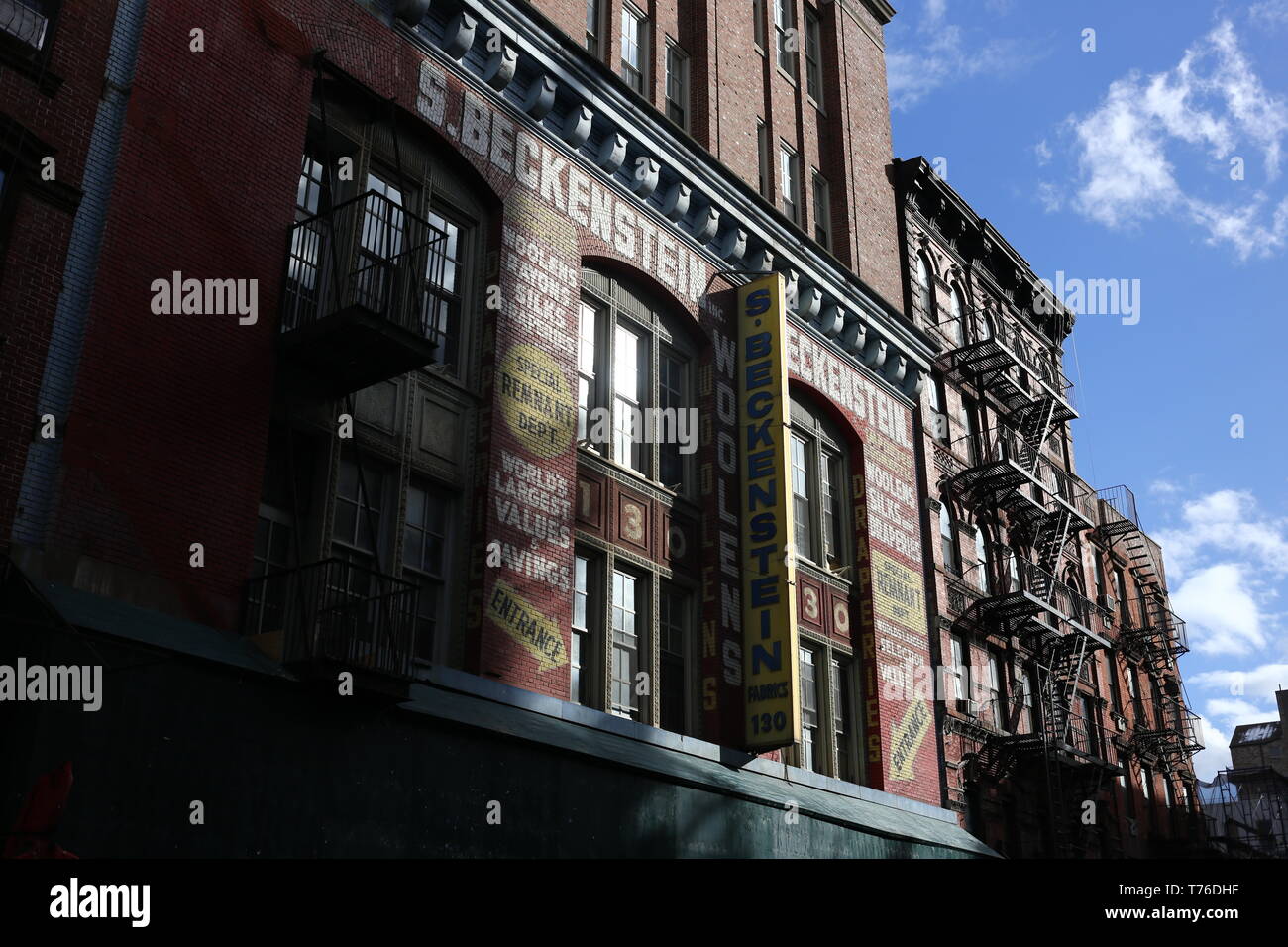 Beckenstein Factory facade in New York City, NY Stock Photo - Alamy