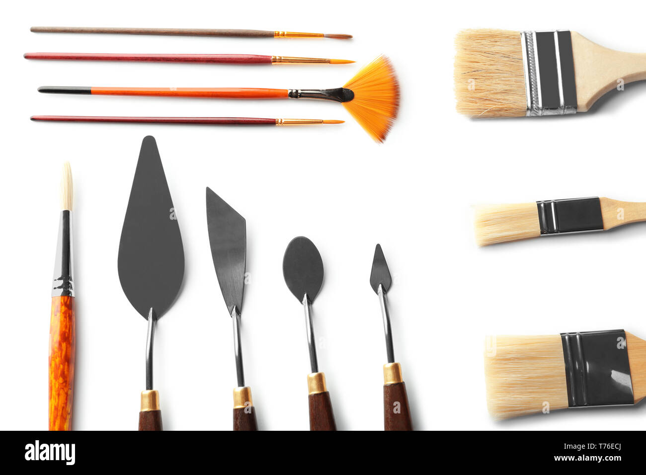 Painting tools of professional artist on white background Stock Photo ...