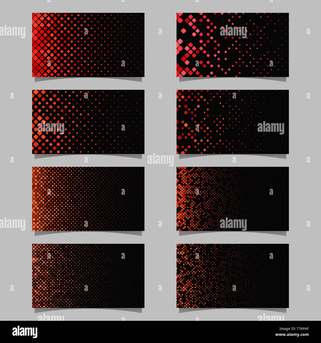 Geometrical rounded square pattern card template background set Stock ...