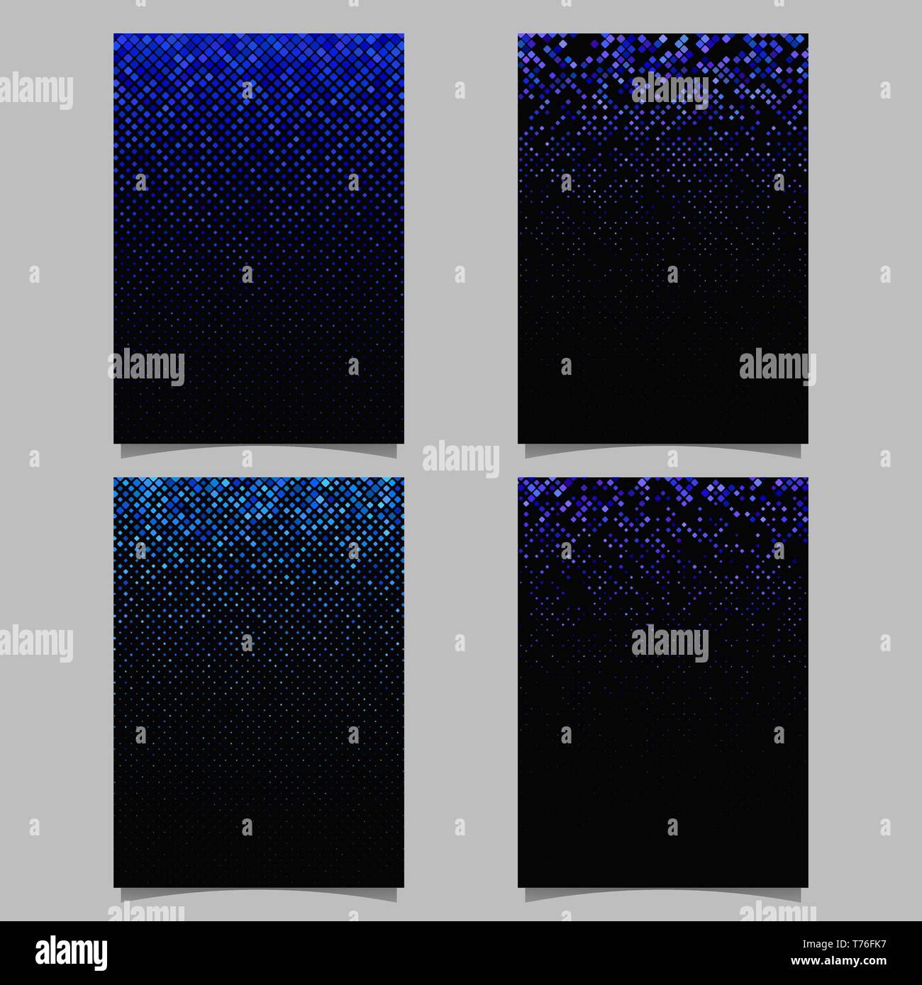 Abstract diagonal rounded square pattern background poster template set Stock Vector Image & Art ...