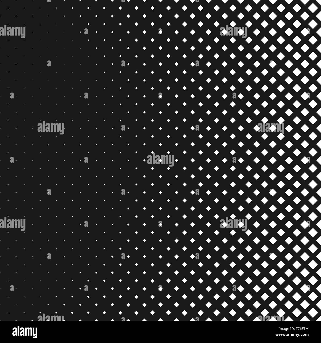 Monochrome Halftone Square Pattern Background Design Vector Graphic