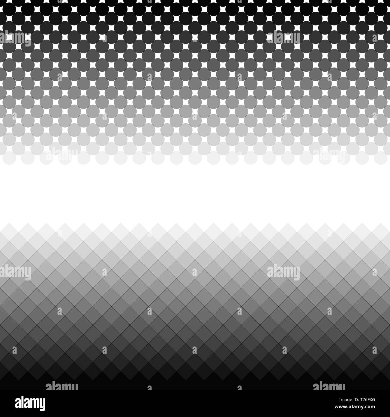 Squares and circles abstract pattern Black and White Stock Photos ...