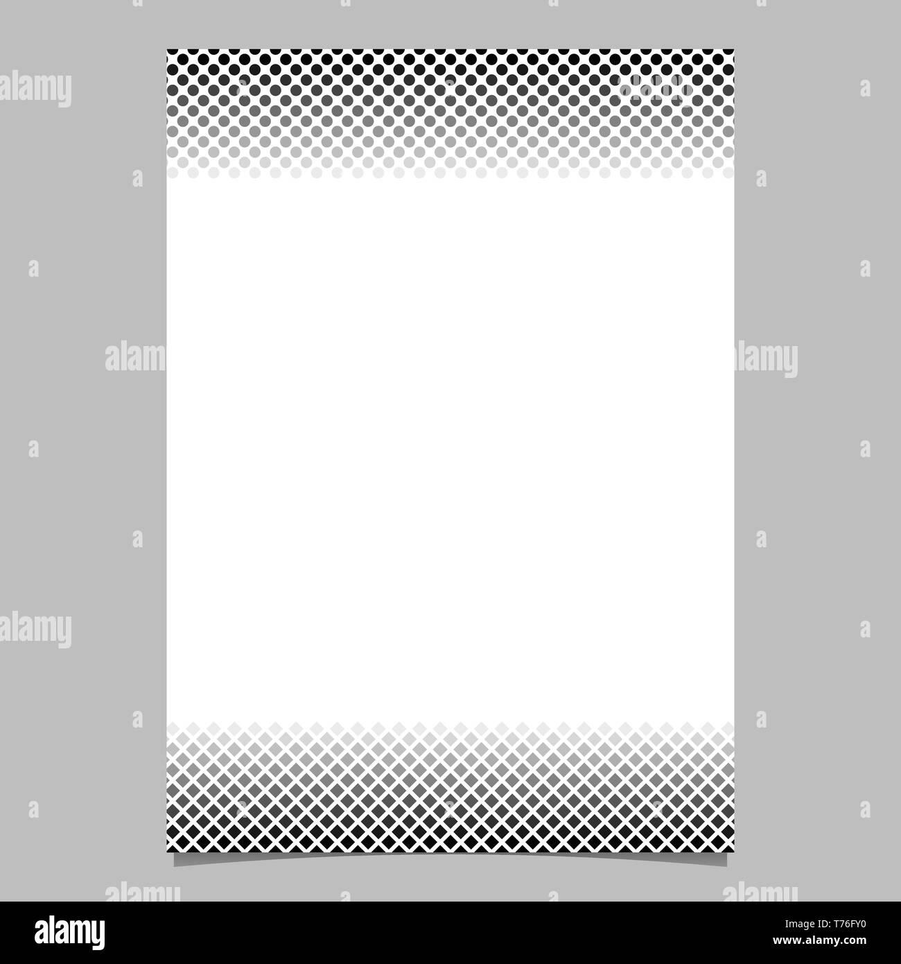 Monochrome retro abstract halftone pattern poster template Stock Vector ...