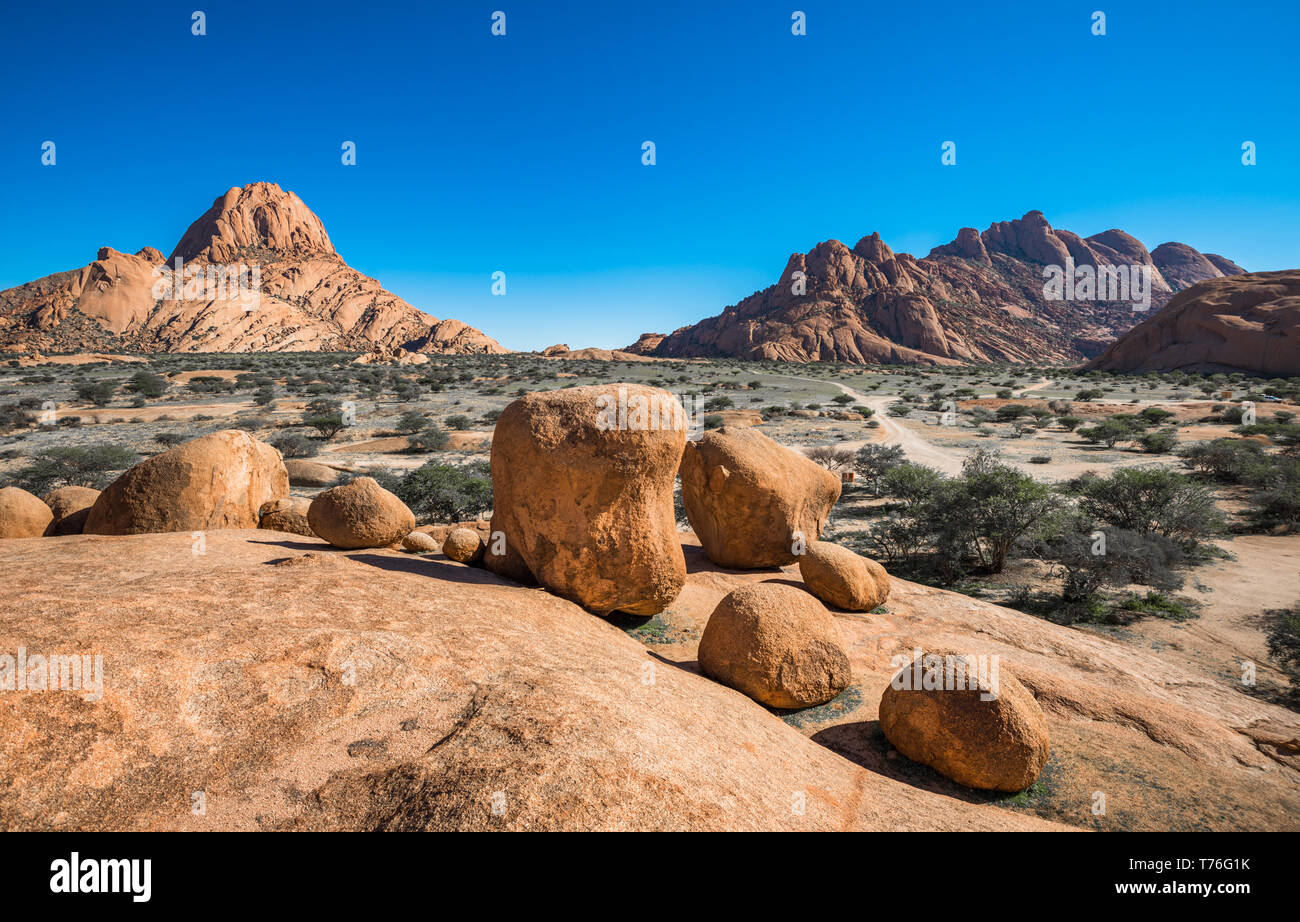 Spitzkoppe, unique rock formation in Damaraland, Namibia Stock Photo ...