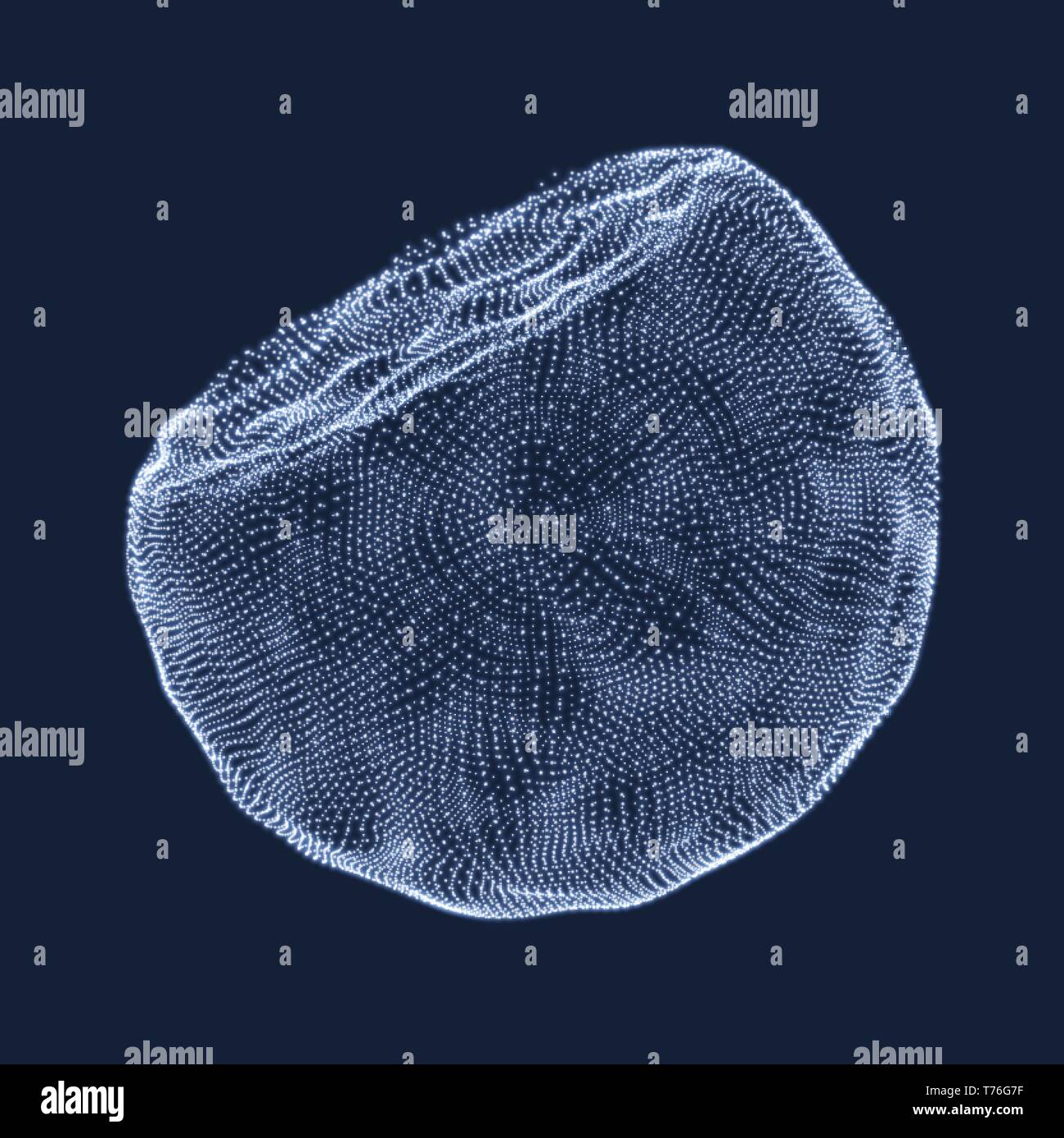 The Half-sphere Consisting of Points. Abstract Grid. Semi-sphere ...