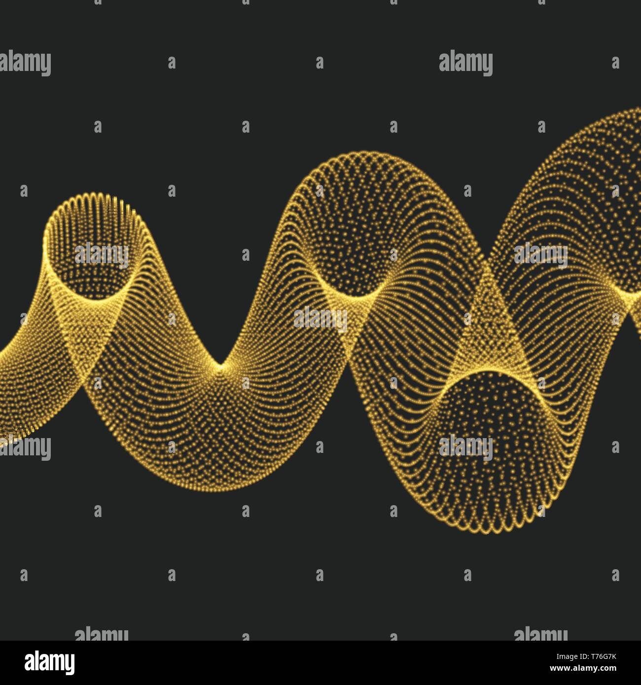 Helix. Molecular lattice. 3d Vector Illustration Stock Vector Image ...