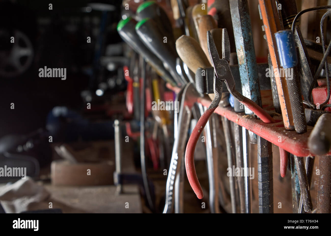 Tools photographed in a workshop Stock Photo - Alamy
