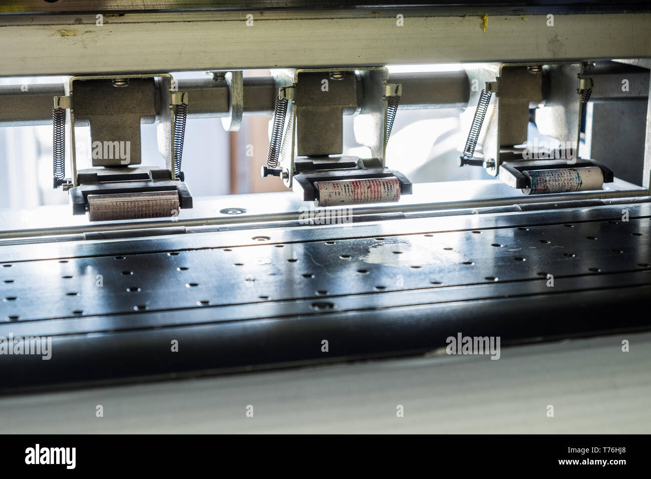 Printer inkjet device machine lock row Stock Photo - Alamy