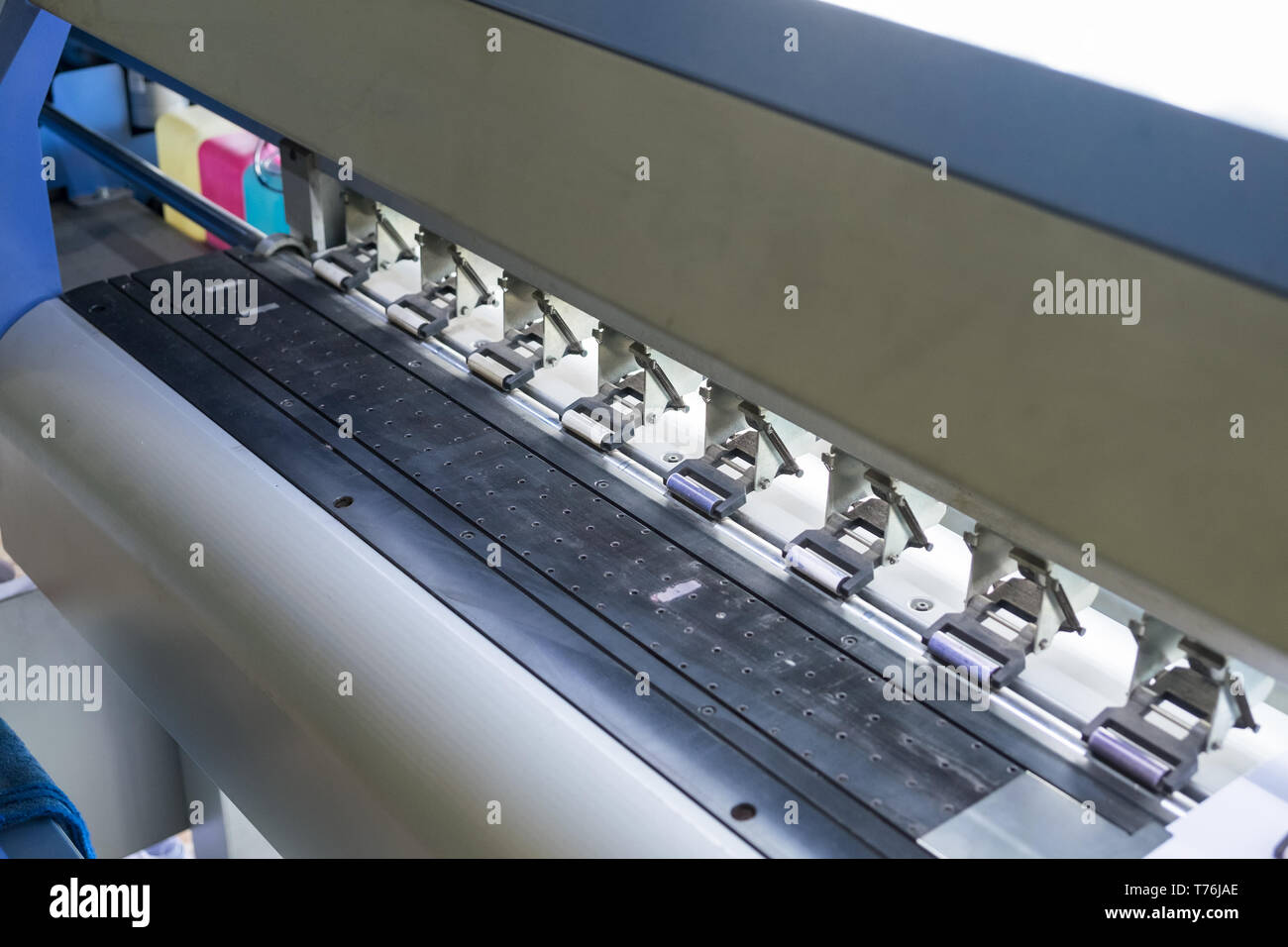 Large printer inkjet base row lock Stock Photo - Alamy