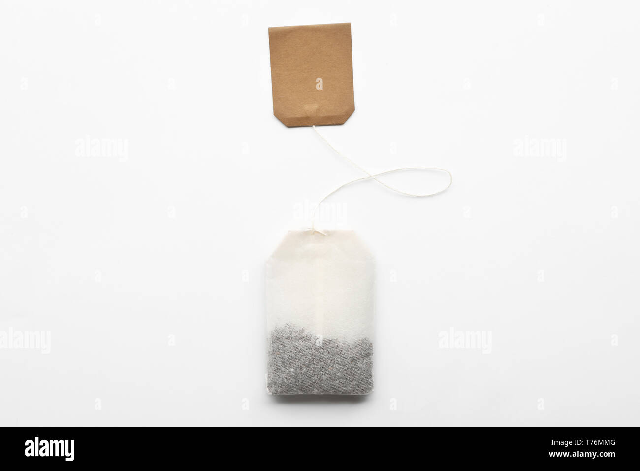 Tea bag on white background Stock Photo - Alamy
