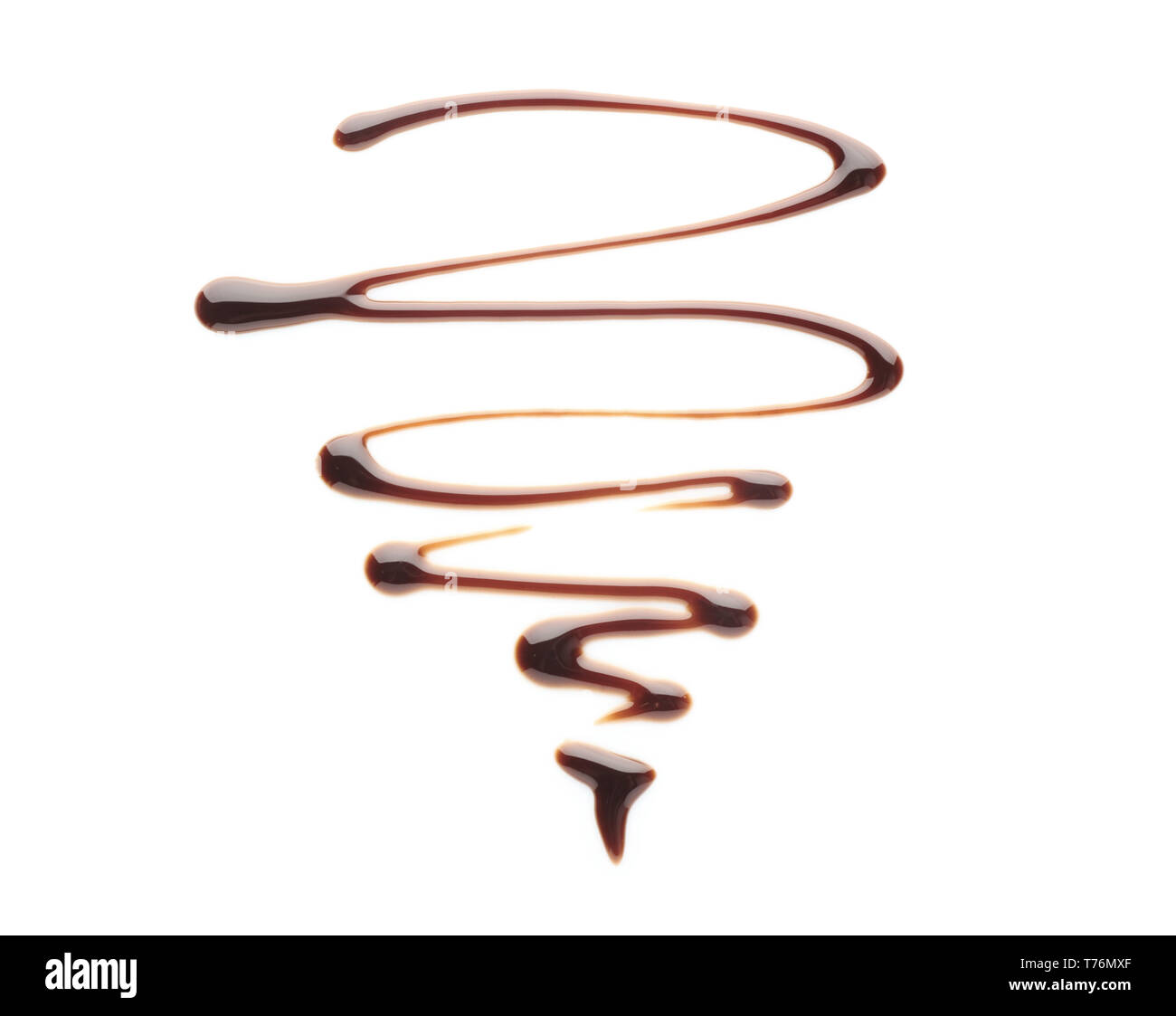 Pattern made with chocolate syrup on white background Stock Photo - Alamy