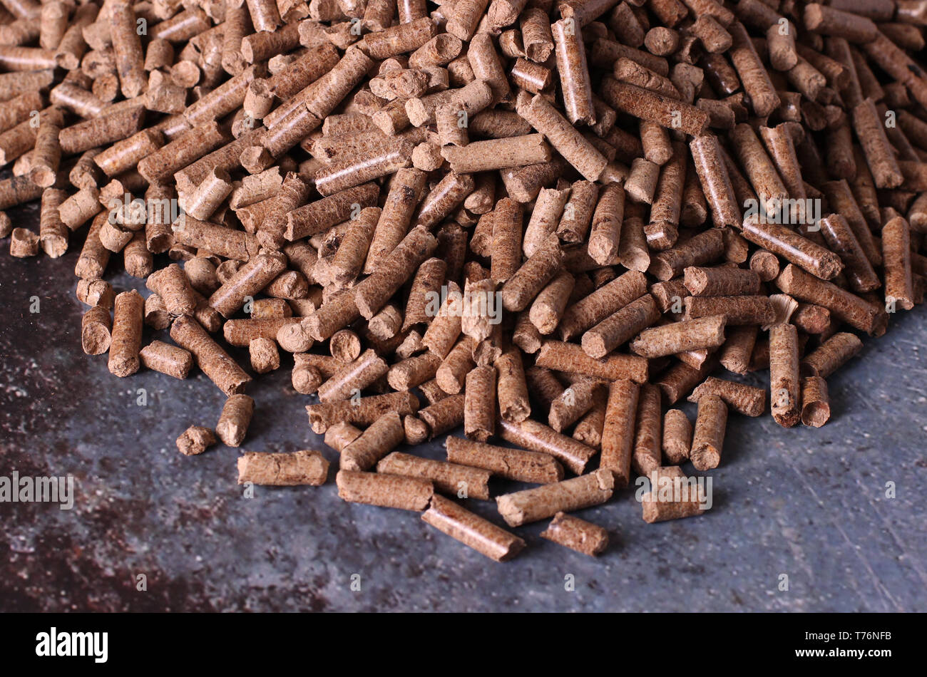 Natural wooden pellets Stock Photo - Alamy