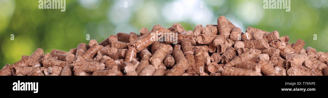 Natural wooden pellets Stock Photo - Alamy