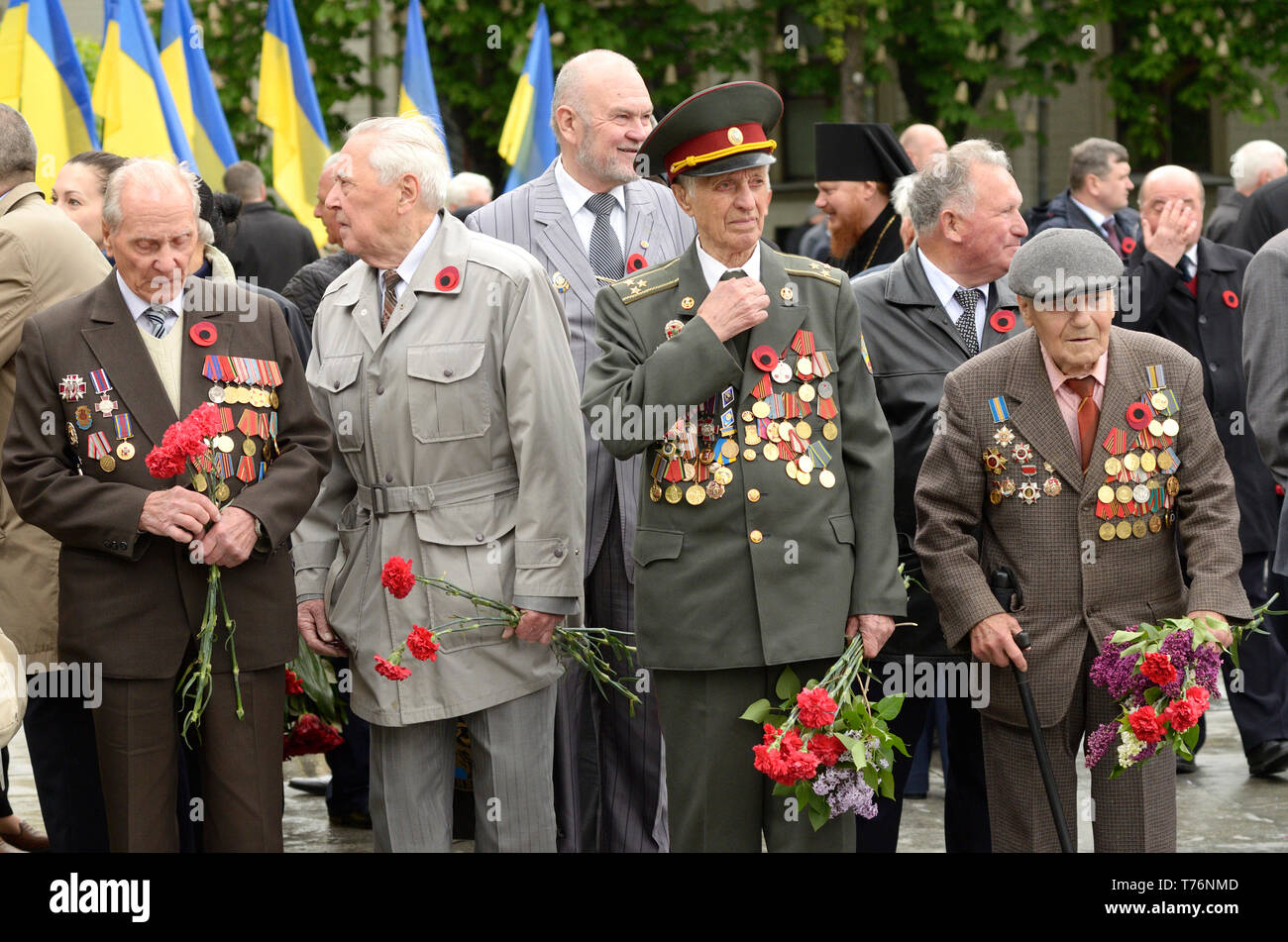 Veterans of the Great Patriotic War during celebration of Victory Day ...