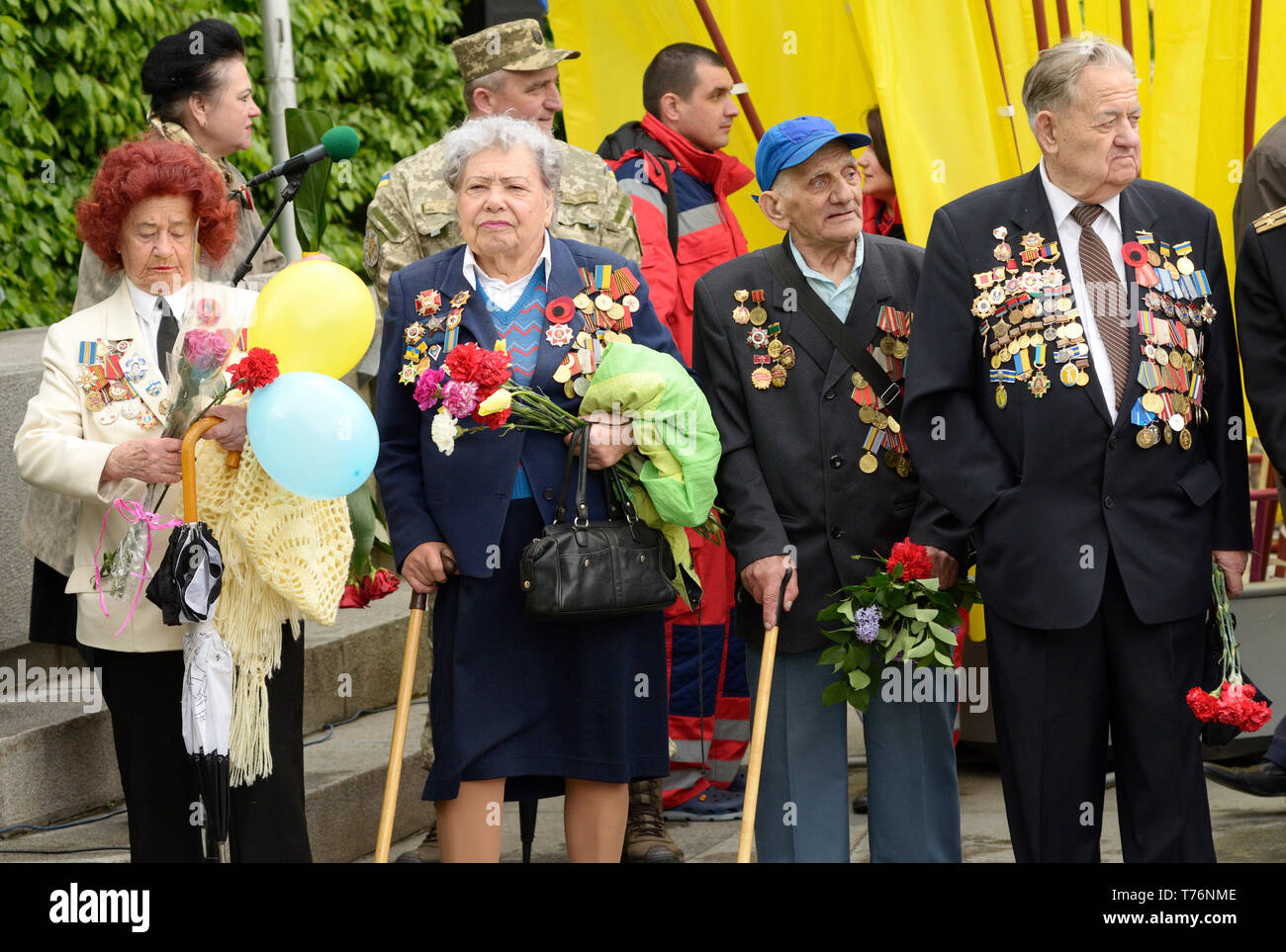 Veterans of the Great Patriotic War during celebration of Victory Day ...
