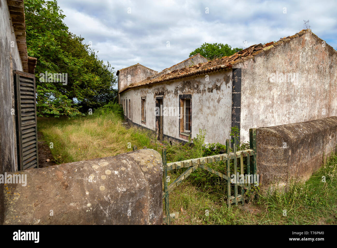 Rustic old abandoned house in Ginetes on Sao Miguel island in the ...