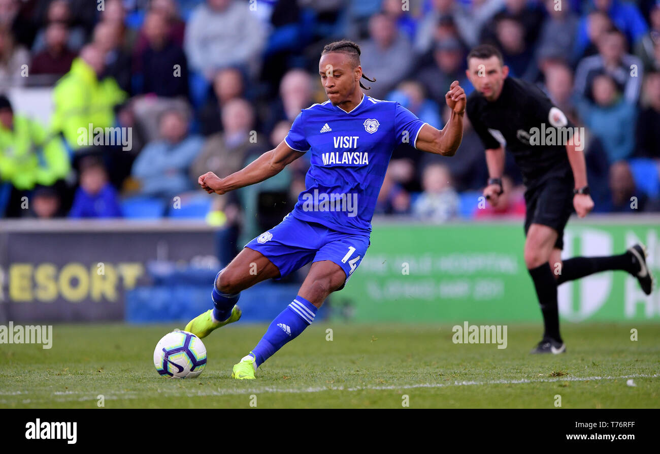 Cardiff City's Bobby Reid scores his side's second goal of the game ...