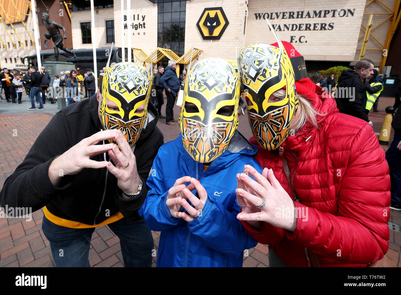 Wolverhampton Wanderers fans arrive at the grounds prior to the Premier ...