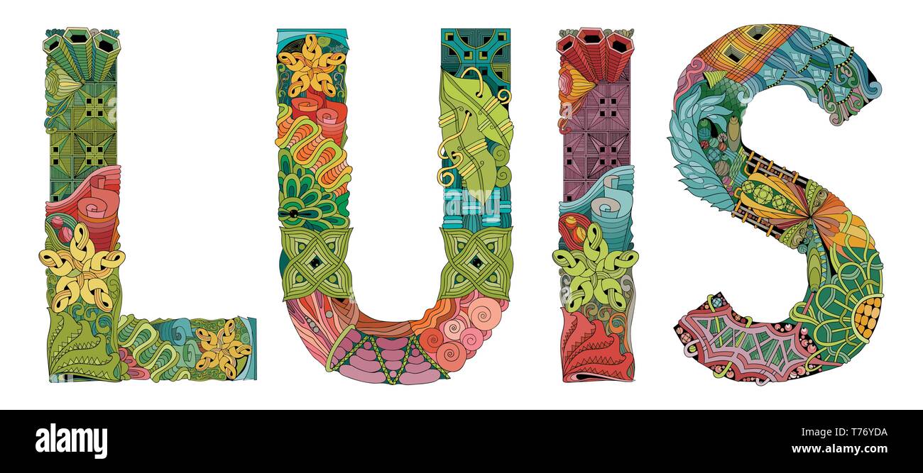 Luis font Stock Vector Images - Alamy