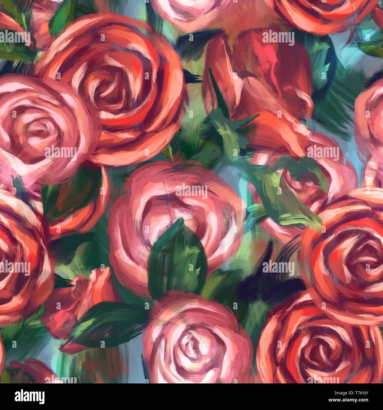 Seamless background with roses Stock Photo - Alamy