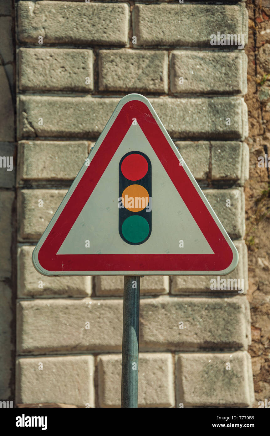 Road sign traffic control signal ahead hi-res stock photography and ... Road sign traffic control signal ahead hi-res stock photography and ...