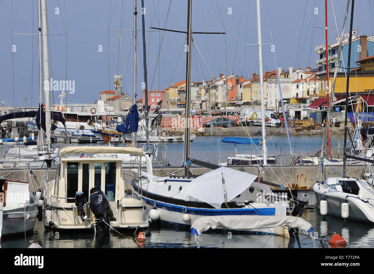 port, Piran, Slovenia, kikötő Stock Photo - Alamy